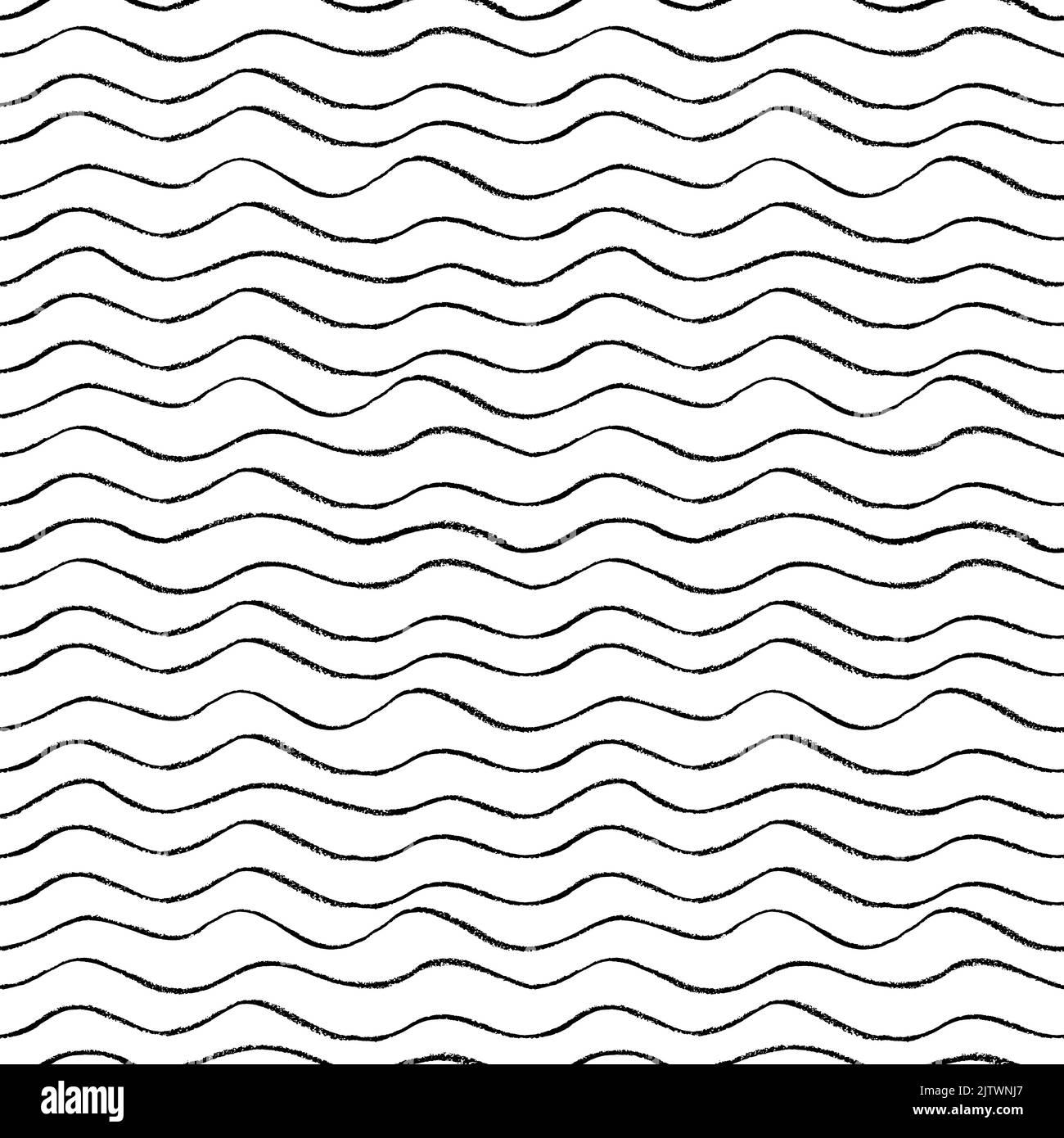 Hand drawn simple black charcoal horizontal waves Stock Vector Image ...