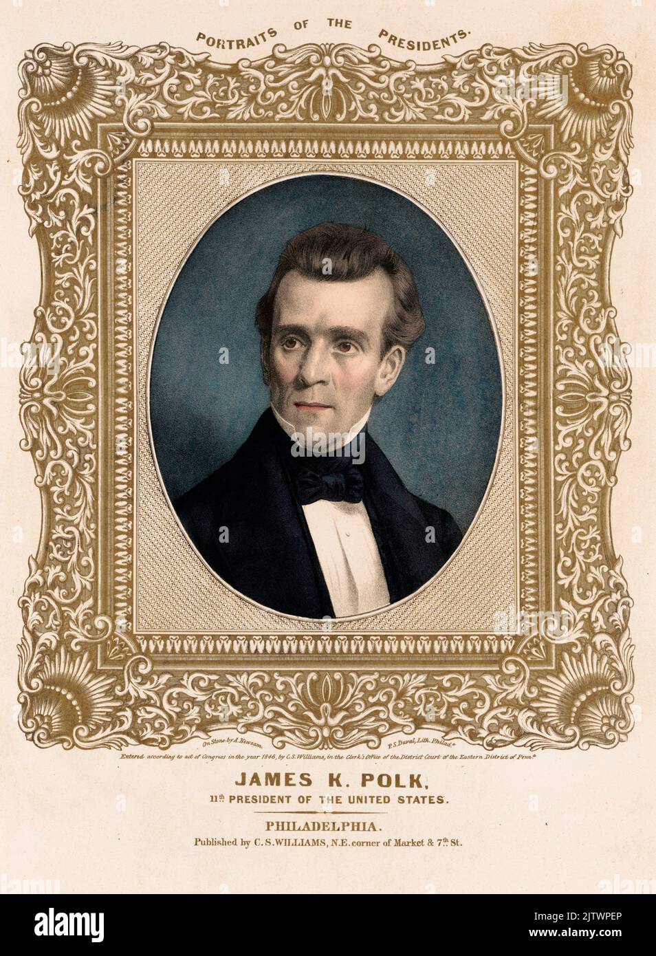 A portrait of James Polk, the eleventh president of the USA Stock Photo ...