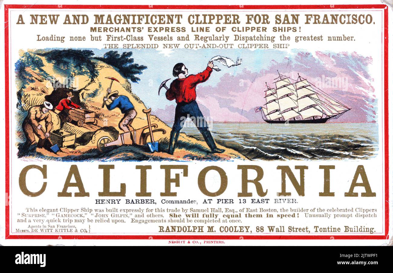 California poster gold rush hi-res stock photography and images - Alamy
