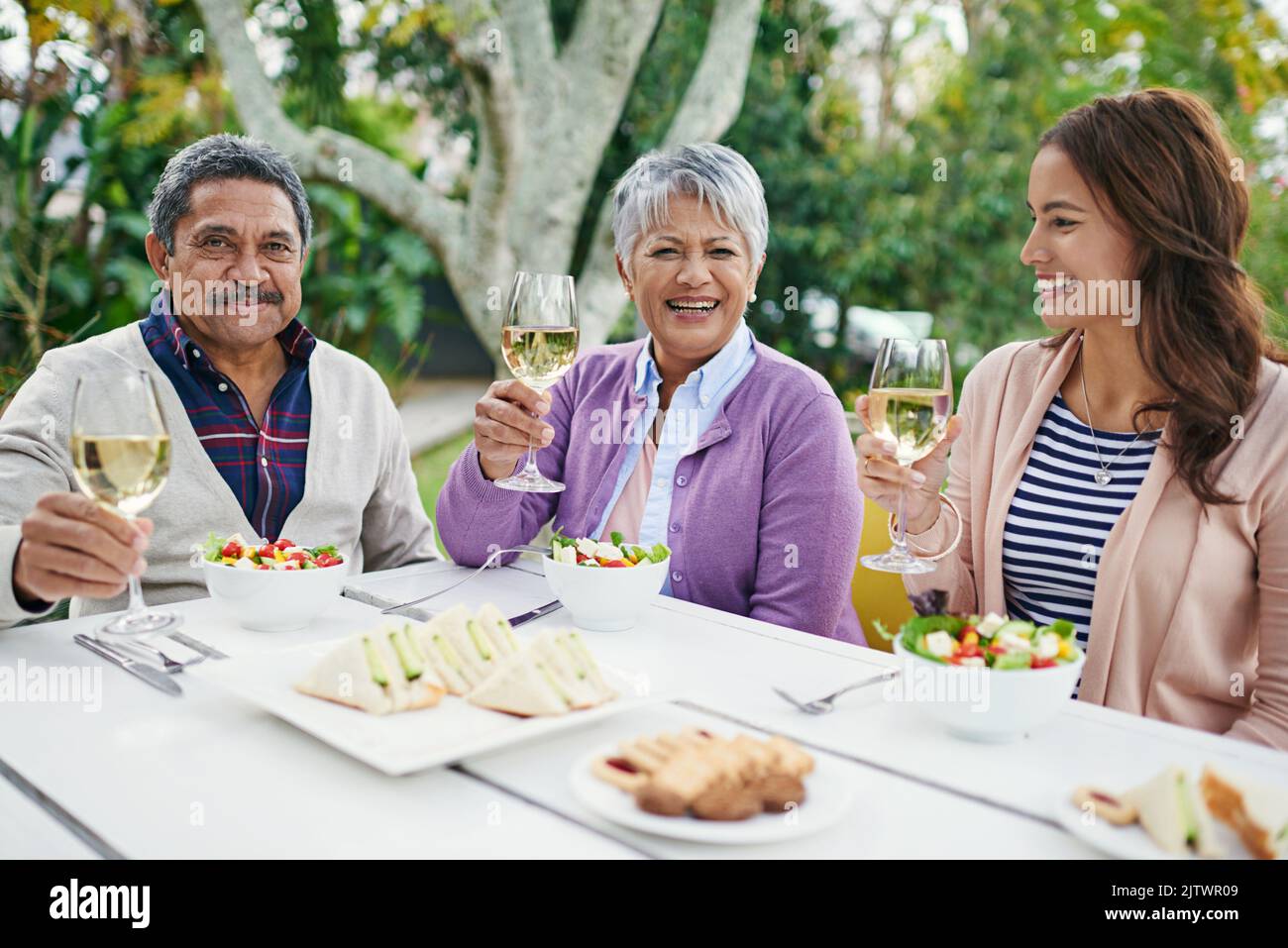 Woman portrait family lunch hi-res stock photography and images - Alamy