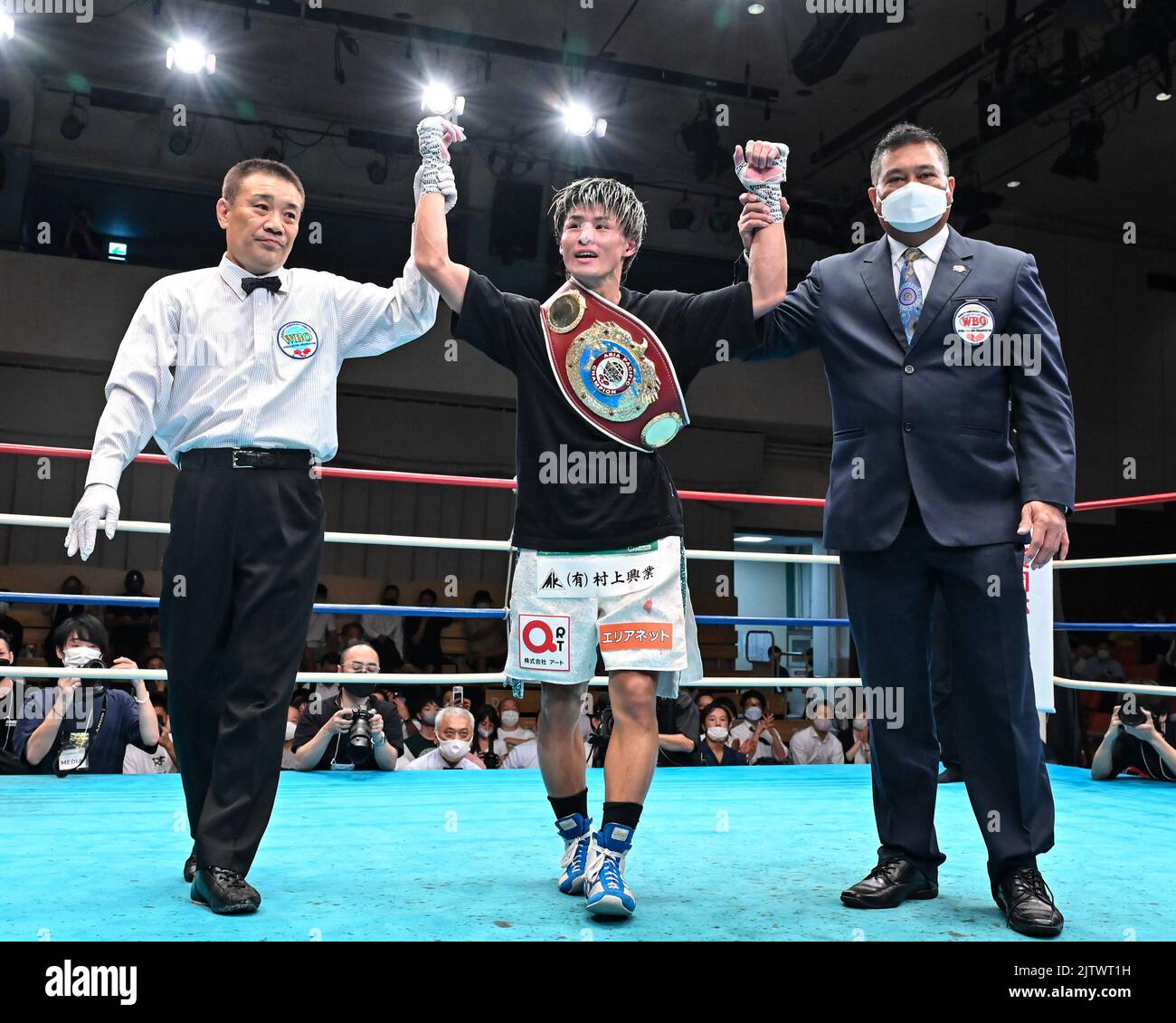 Tokyo, Japan. 30th Aug, 2022. Yoshimitsu Kimura won the vacant WBO Asia Pacific Super Feather ...