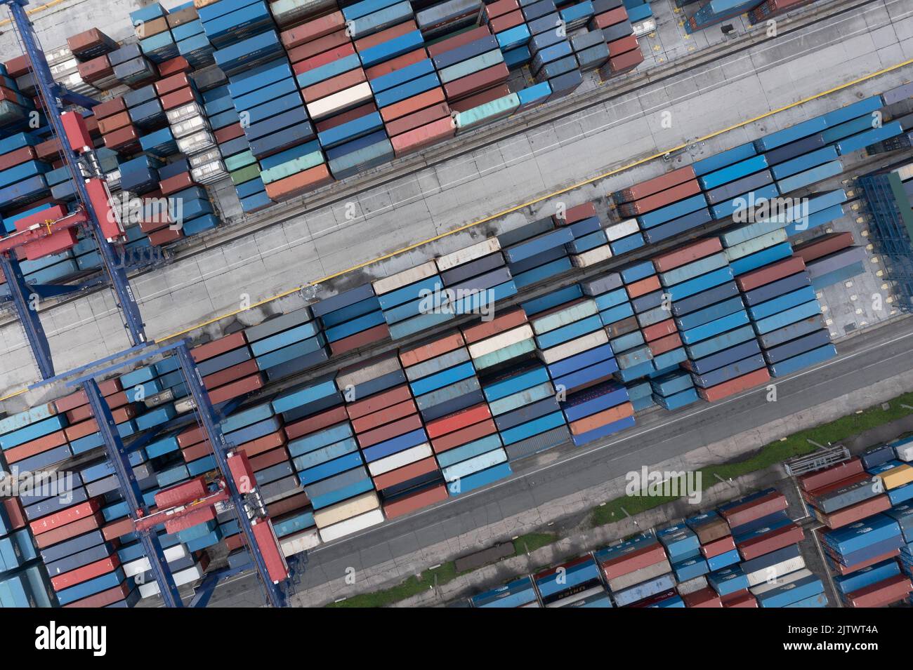 Nakhodka, Russia - August 5, 2022: Stacks of containers on the ...
