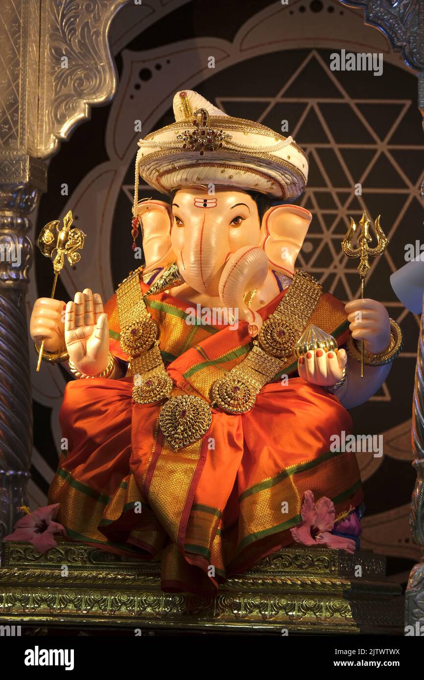 01 September 2022, Pune, Maharashtra, India, Beautiful sculpture of ...