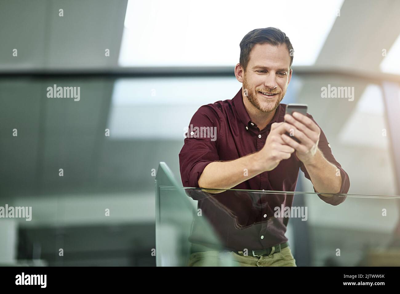 Poor mobile signal is a thing of the past. a businessman using his ...