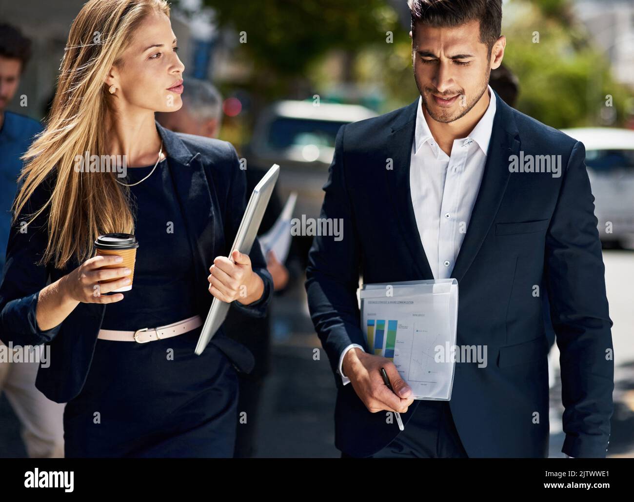 They do their best work together. two corporate colleagues having a ...