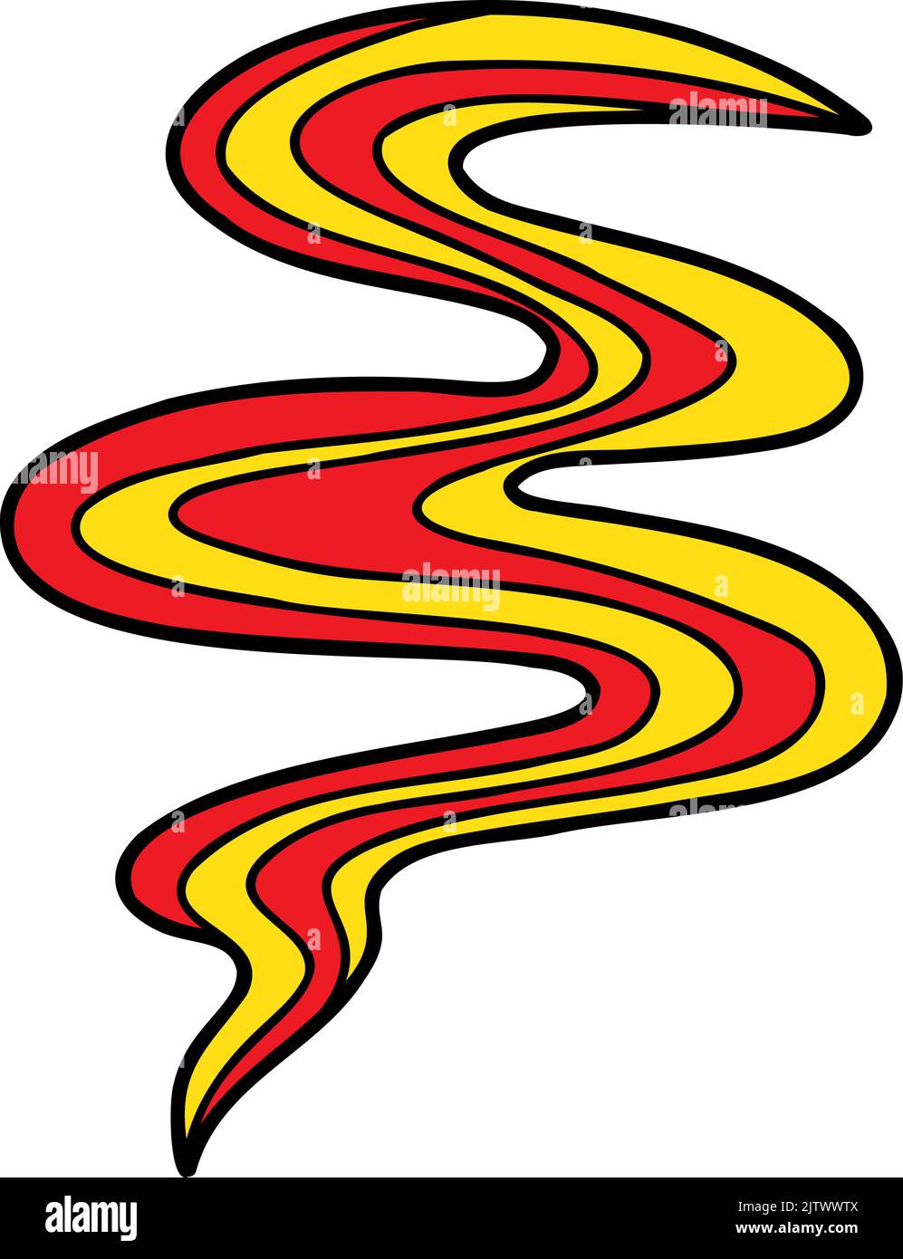 hand drawn red and yellow smoke illustration on transparent background ...