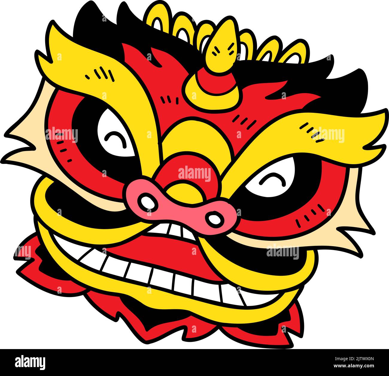 Chinese Lion Mask Template