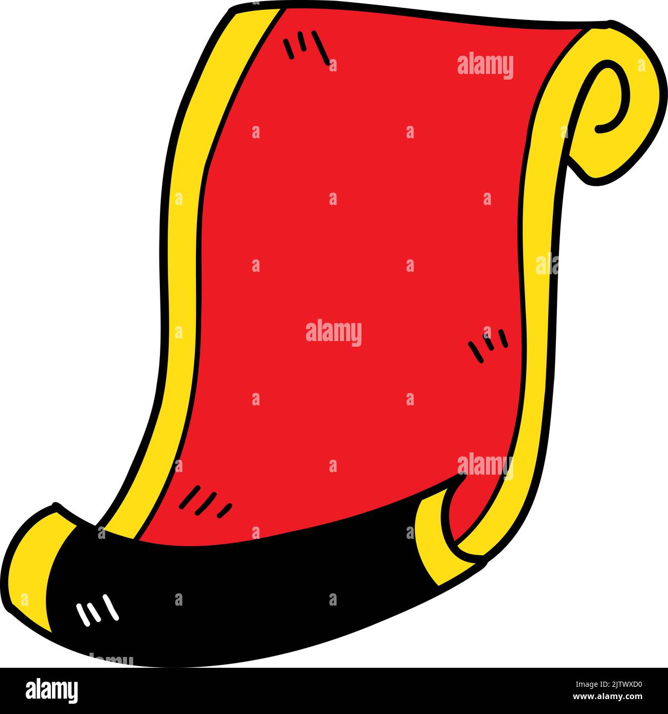 hand drawn Ancient Chinese scroll illustration on transparent ...