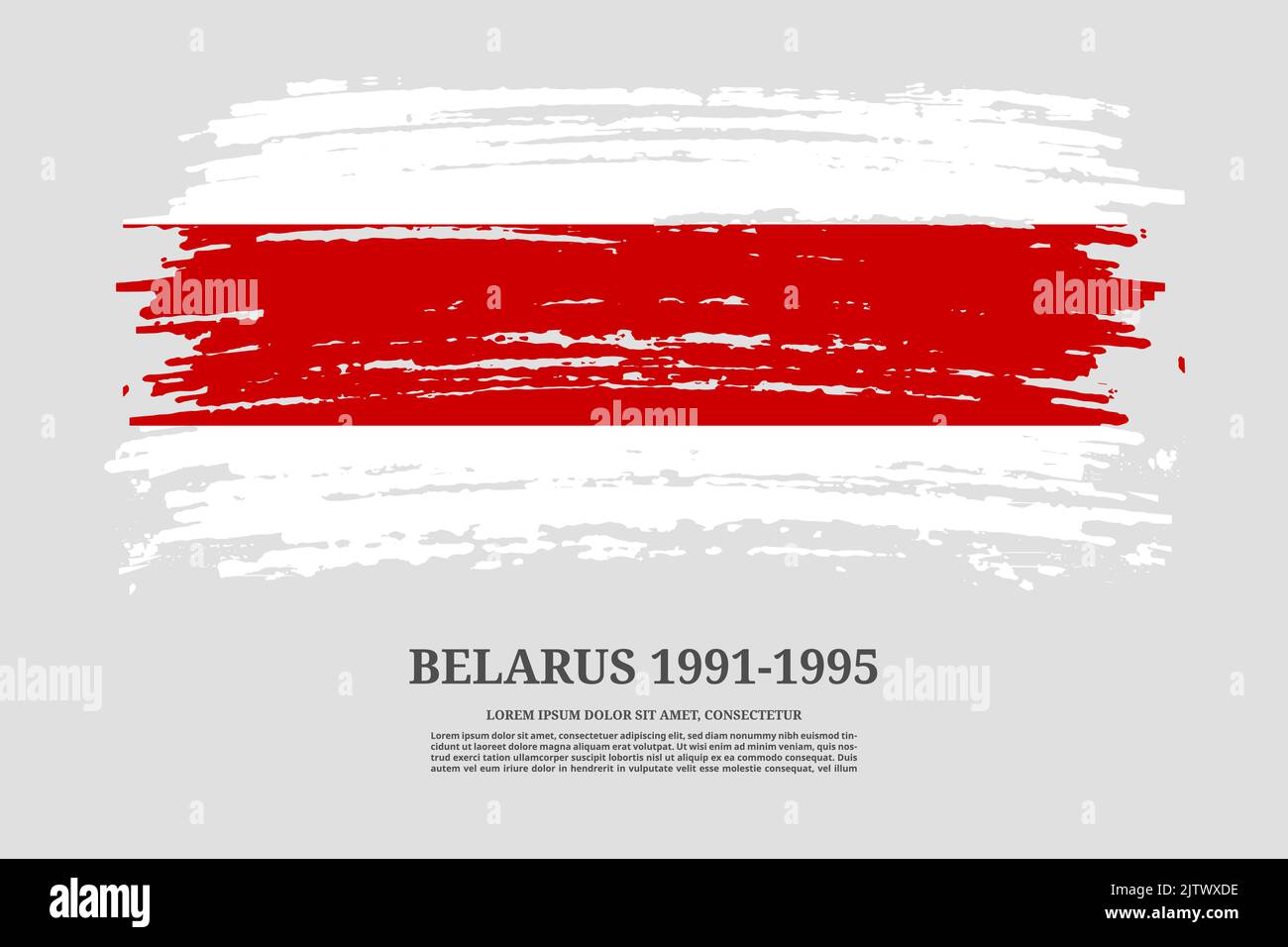 Belarus flag in 1991-1995 flag with brush stroke effect and information ...