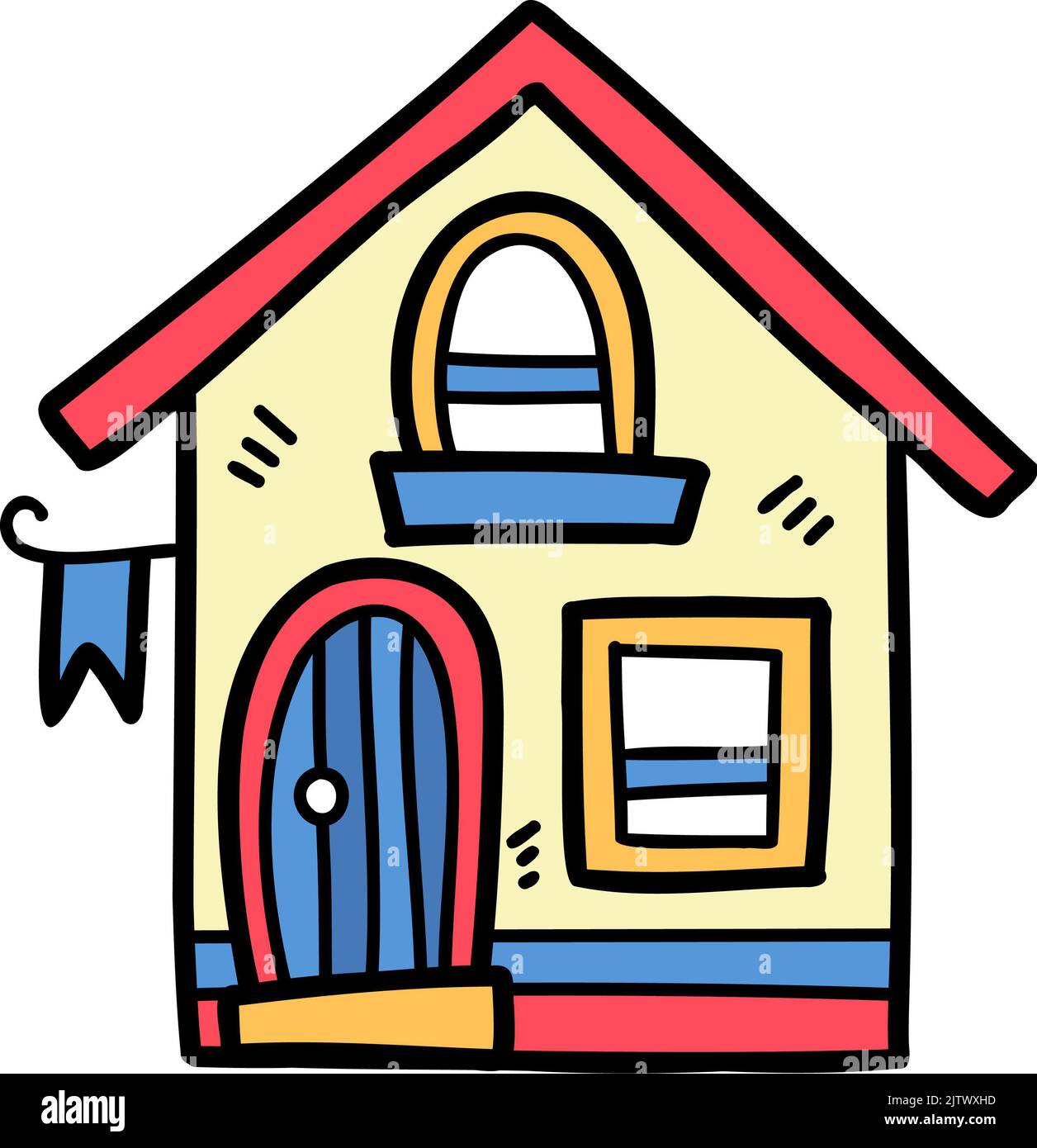 hand drawn cute shop illustration on transparent background Stock Photo ...