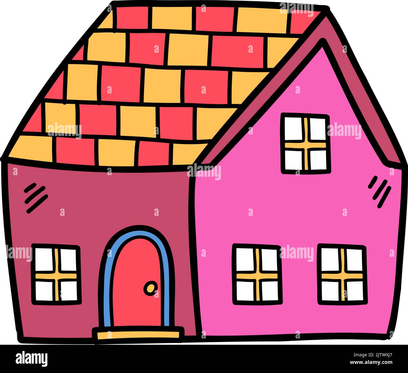 Two storey house icon icon cartoon hi-res stock photography and images ...