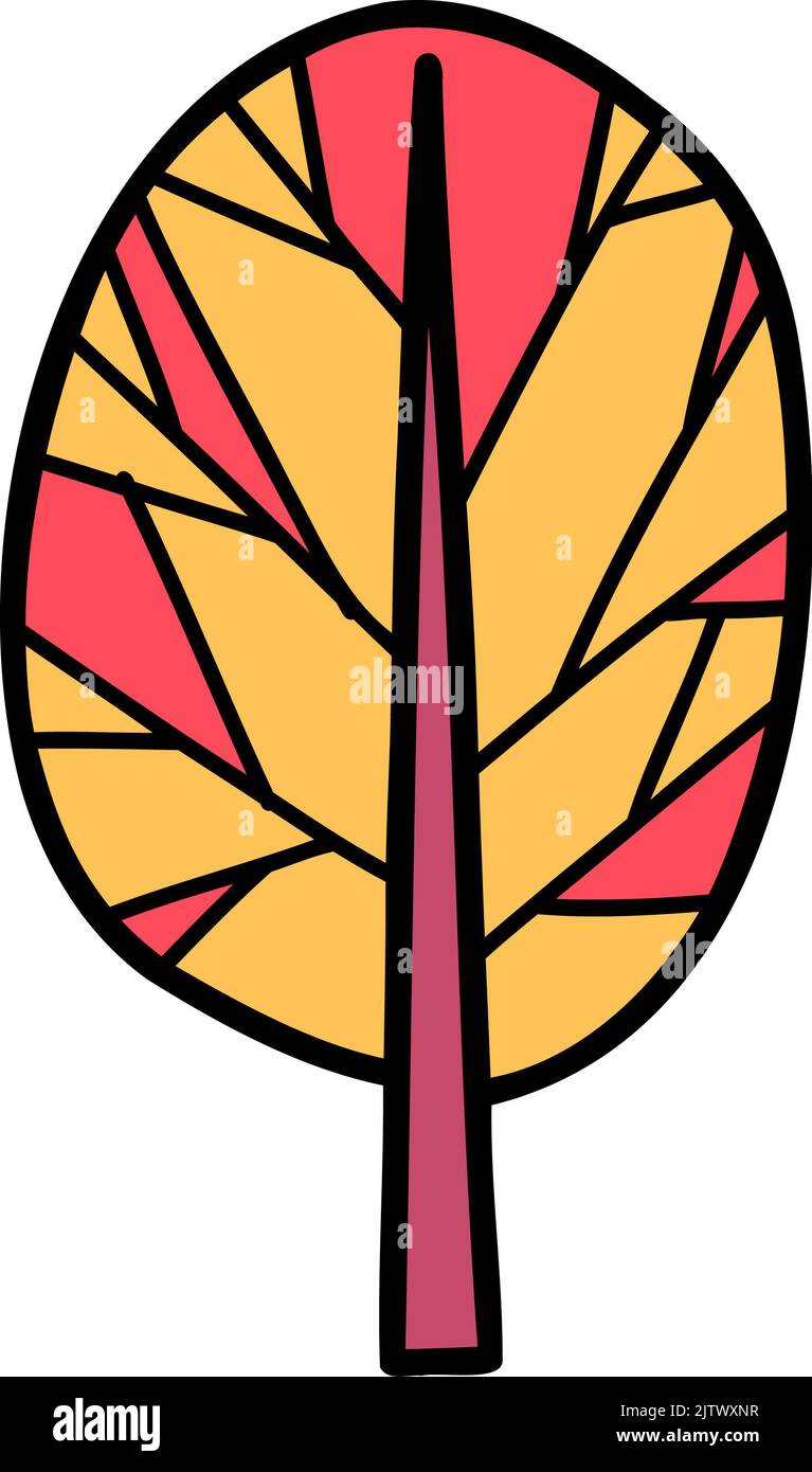 hand drawn cute tree illustration on transparent background Stock Photo ...