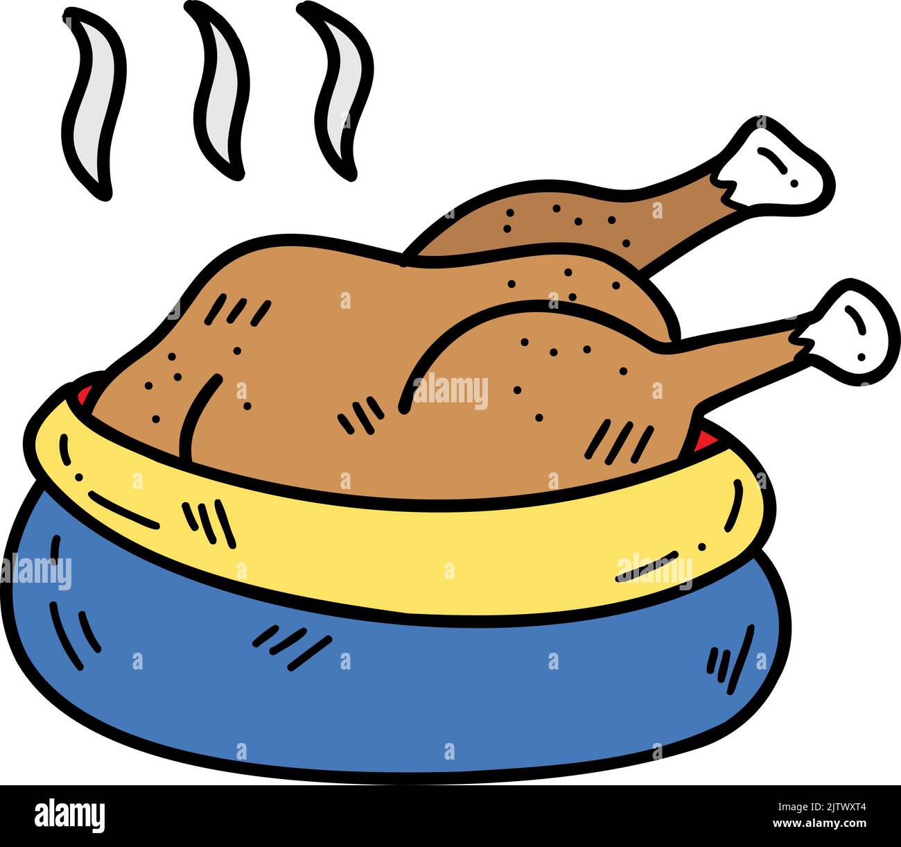 hand drawn grilled chicken illustration on transparent background Stock ...