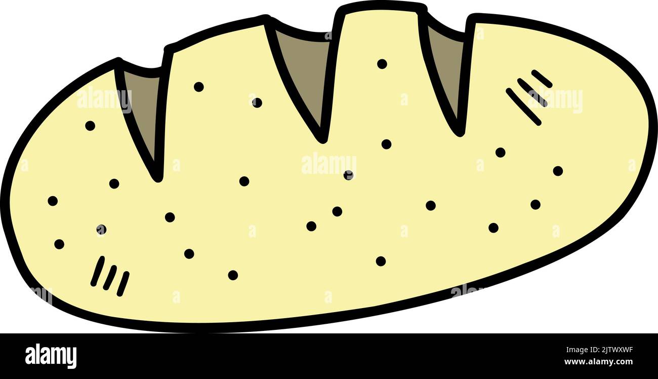 hand drawn bread illustration on transparent background Stock Photo - Alamy