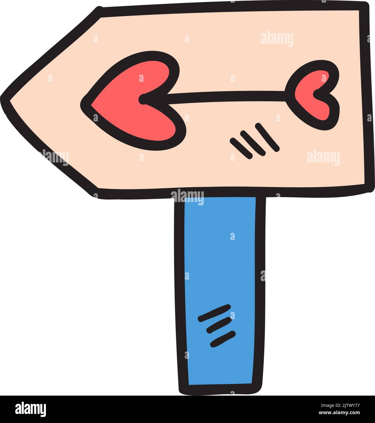 Hand Drawn cute road signs illustration on transparent background Stock ...
