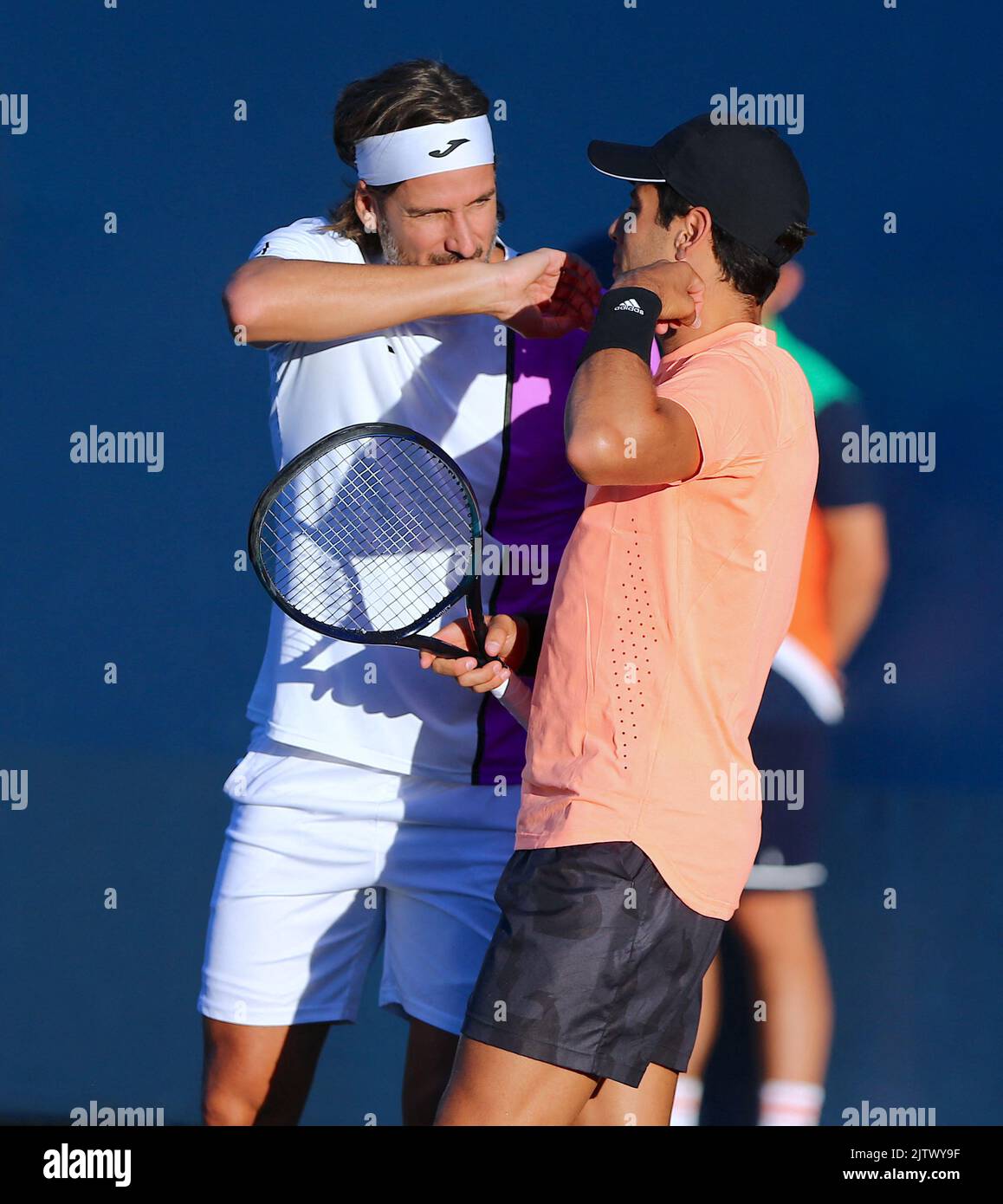 Spanish tennis players Feliciano Lopez and Jaume Munar play their first ...