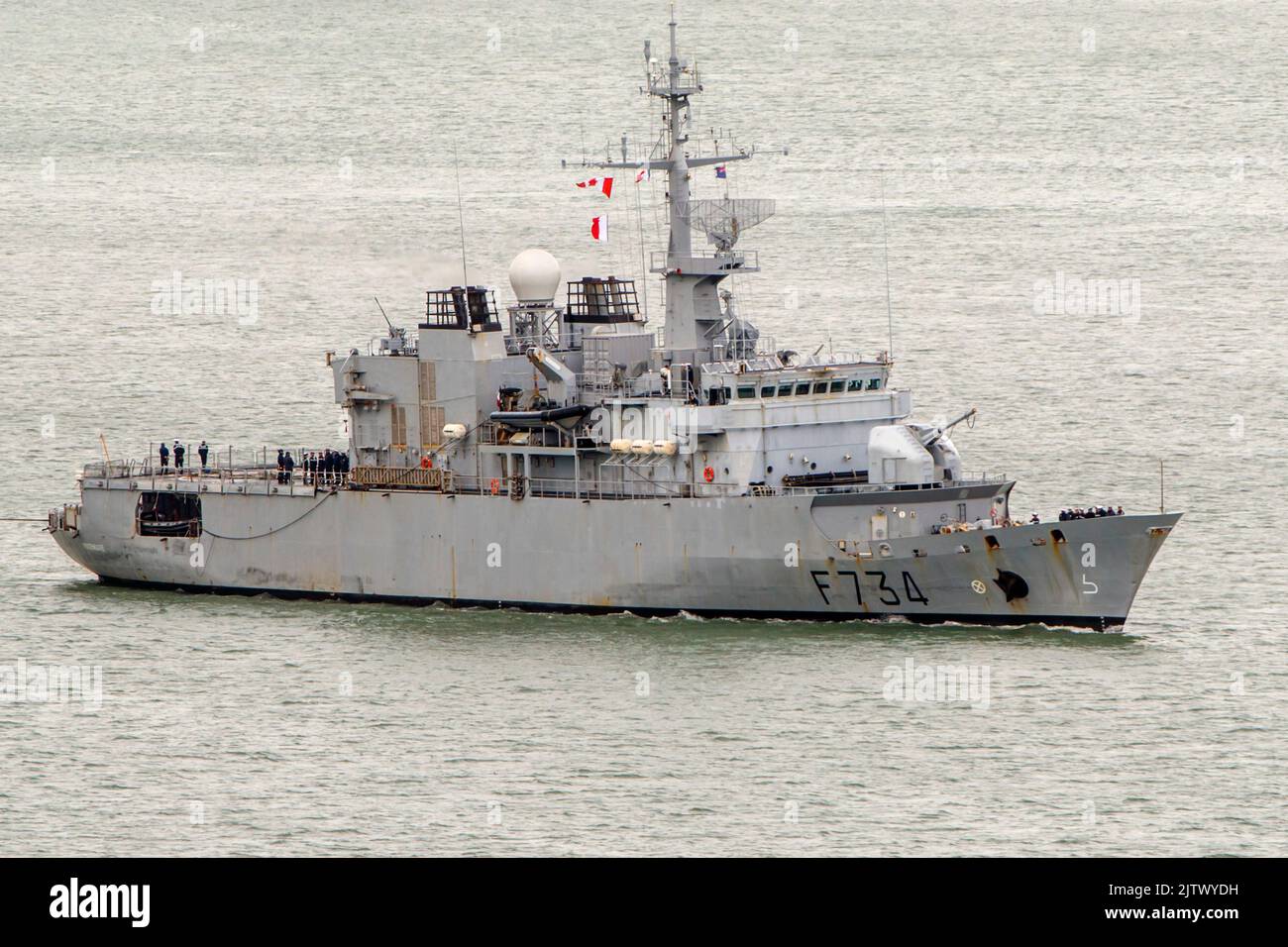 French Navy Floreal-class Frigate Vendemiaire (F 734) visits Auckland ...