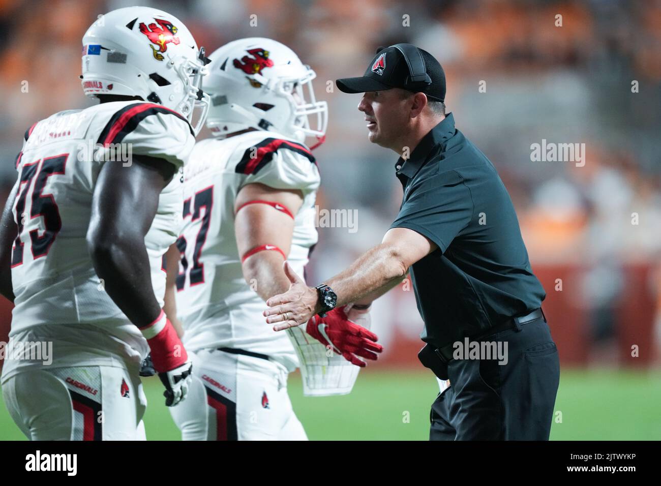September 1, 2022: head coach Mike Neu of the Ball State Cardinals ...