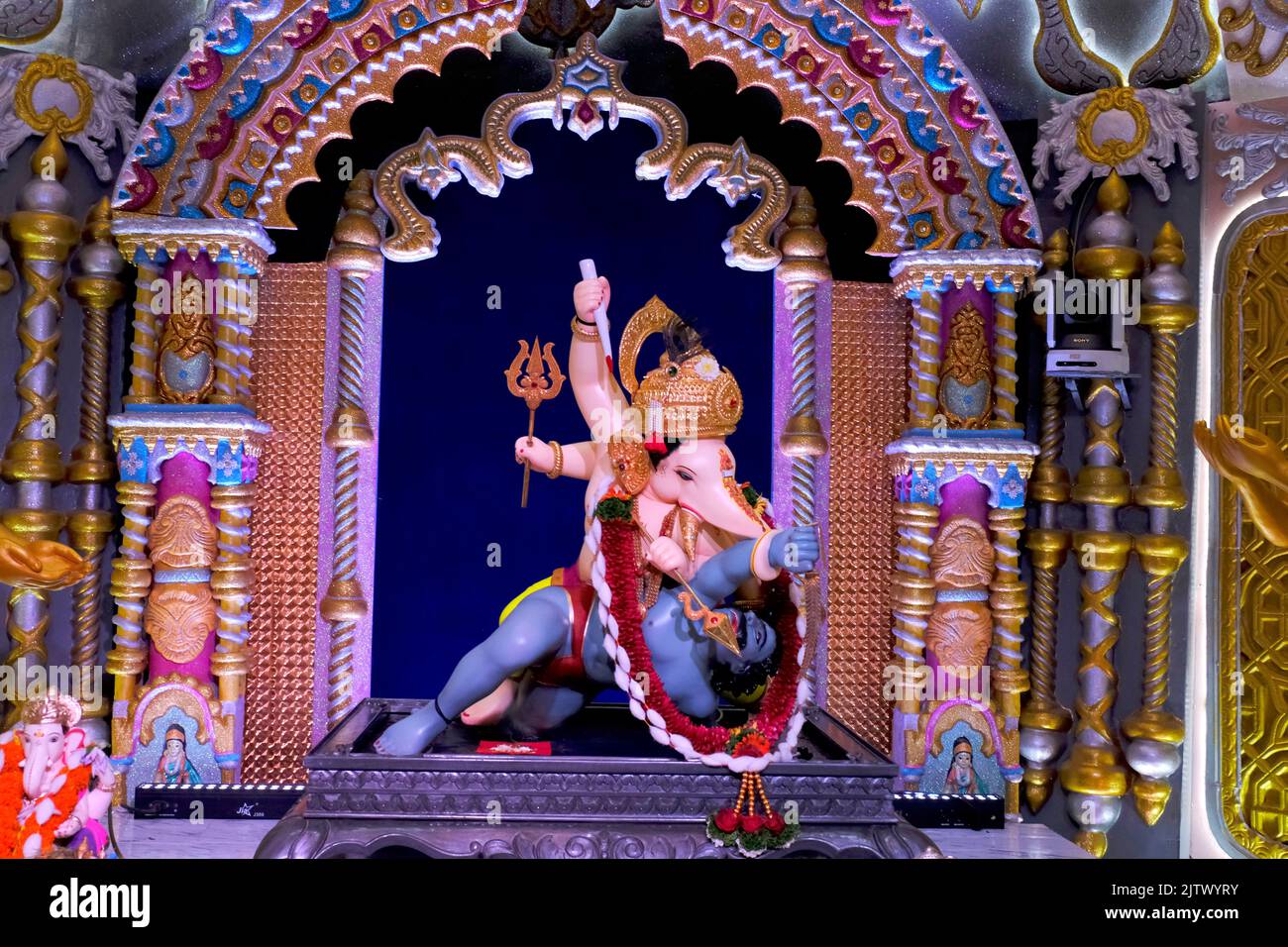 01 September 2022, Pune, Maharashtra, India, Beautiful idol of Lord ...