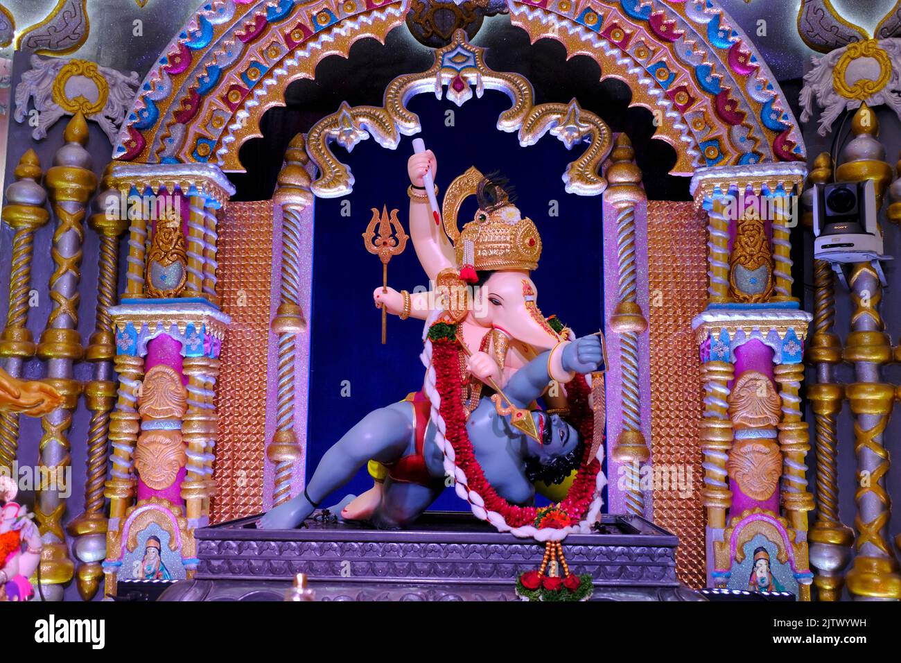 01 September 2022, Pune, Maharashtra, India, Beautiful idol of Lord ...