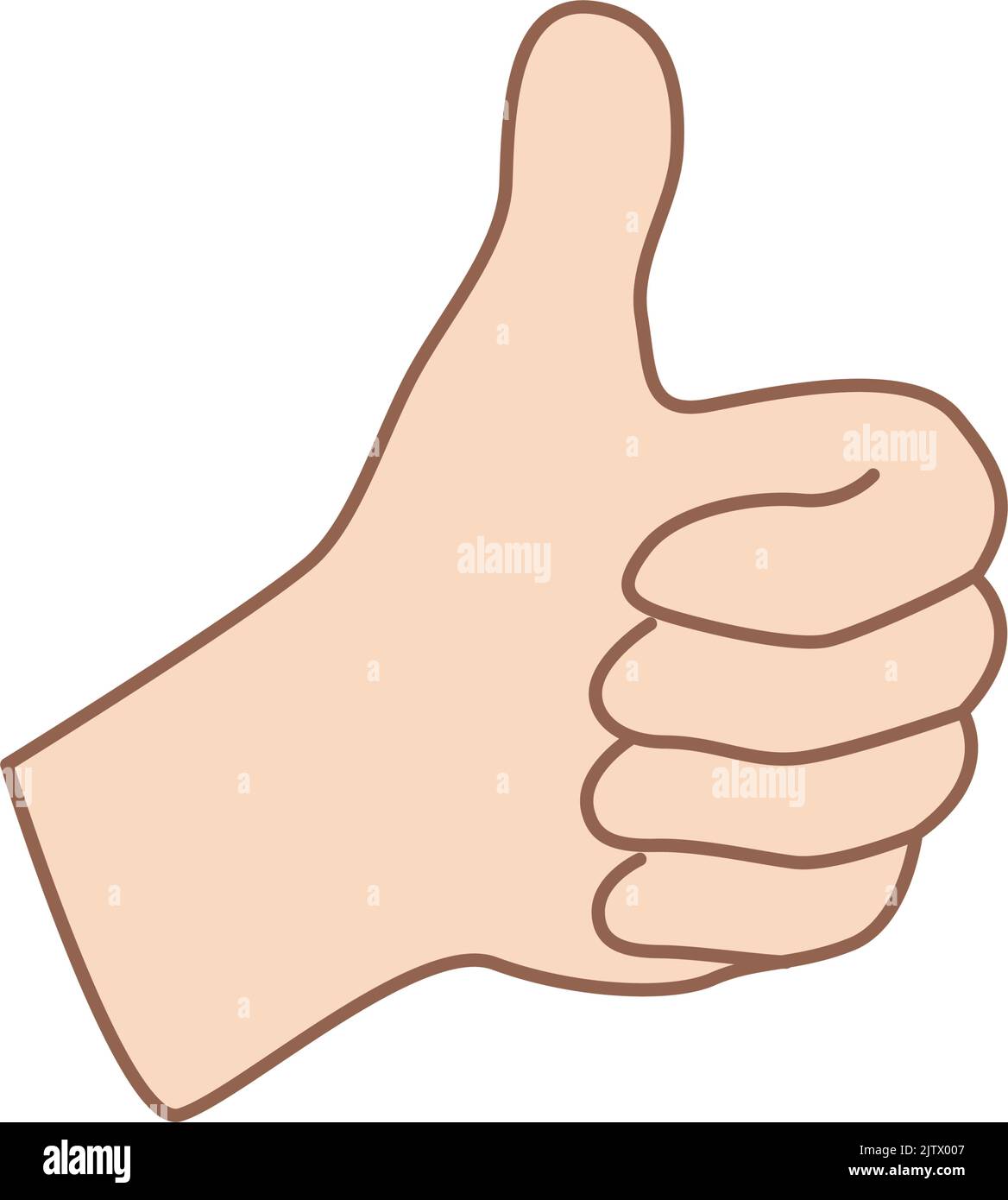 Hand gesture with a thumb. Cartoon vector illustration Stock Vector ...
