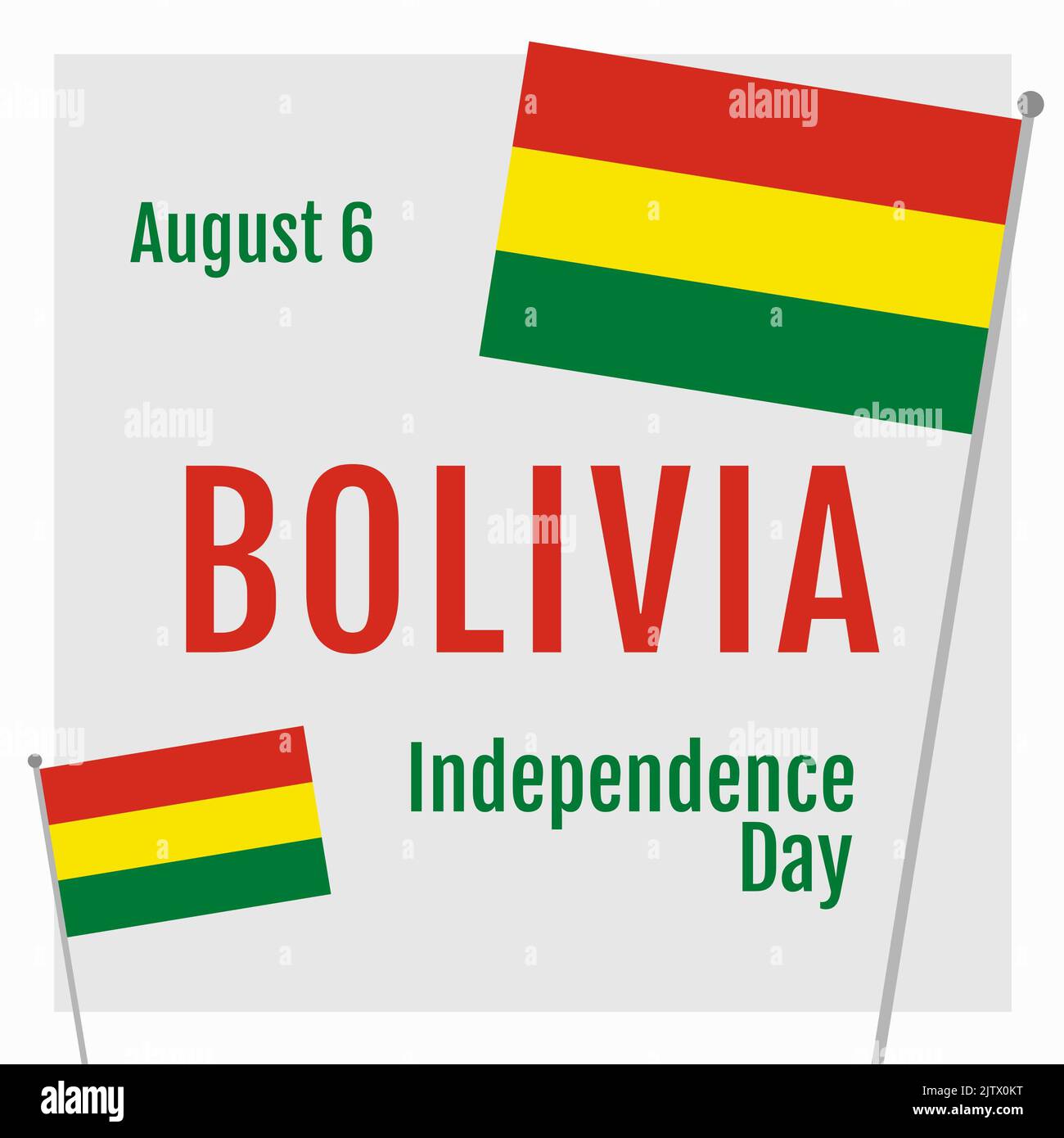 Illustration of august 6 and bolivia independence day text with bolivia ...