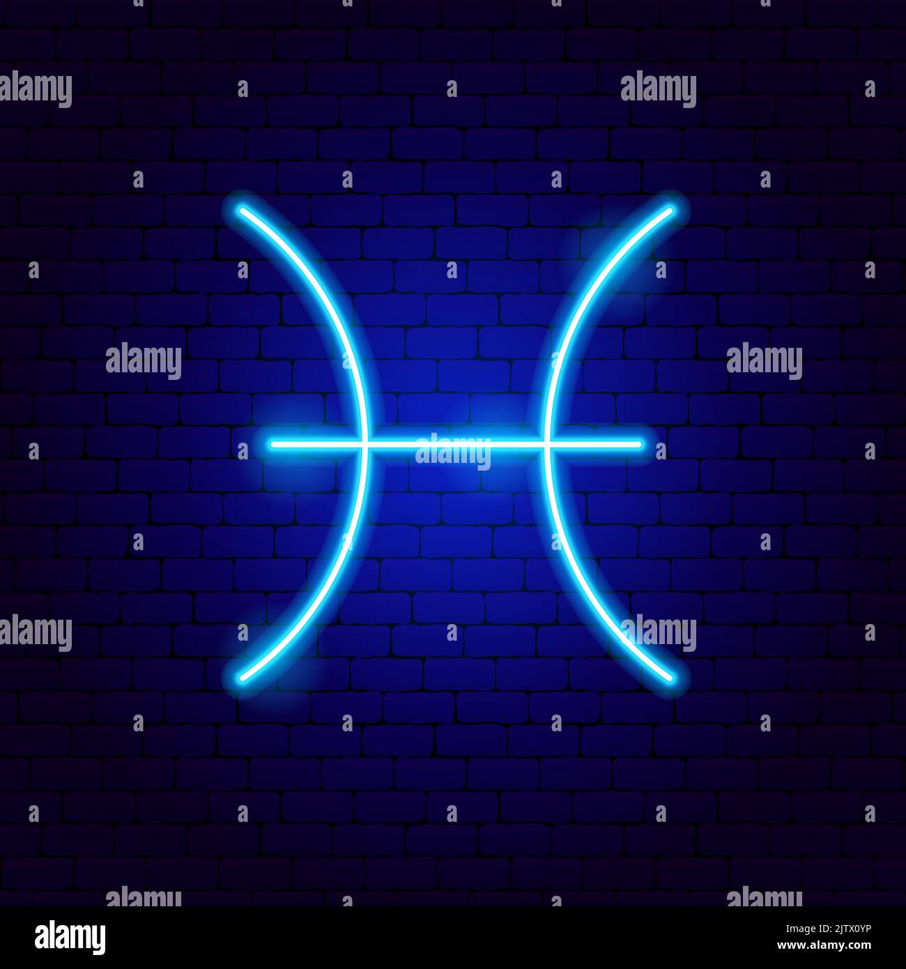 Pisces Zodiac Neon Sign Stock Vector Image & Art - Alamy