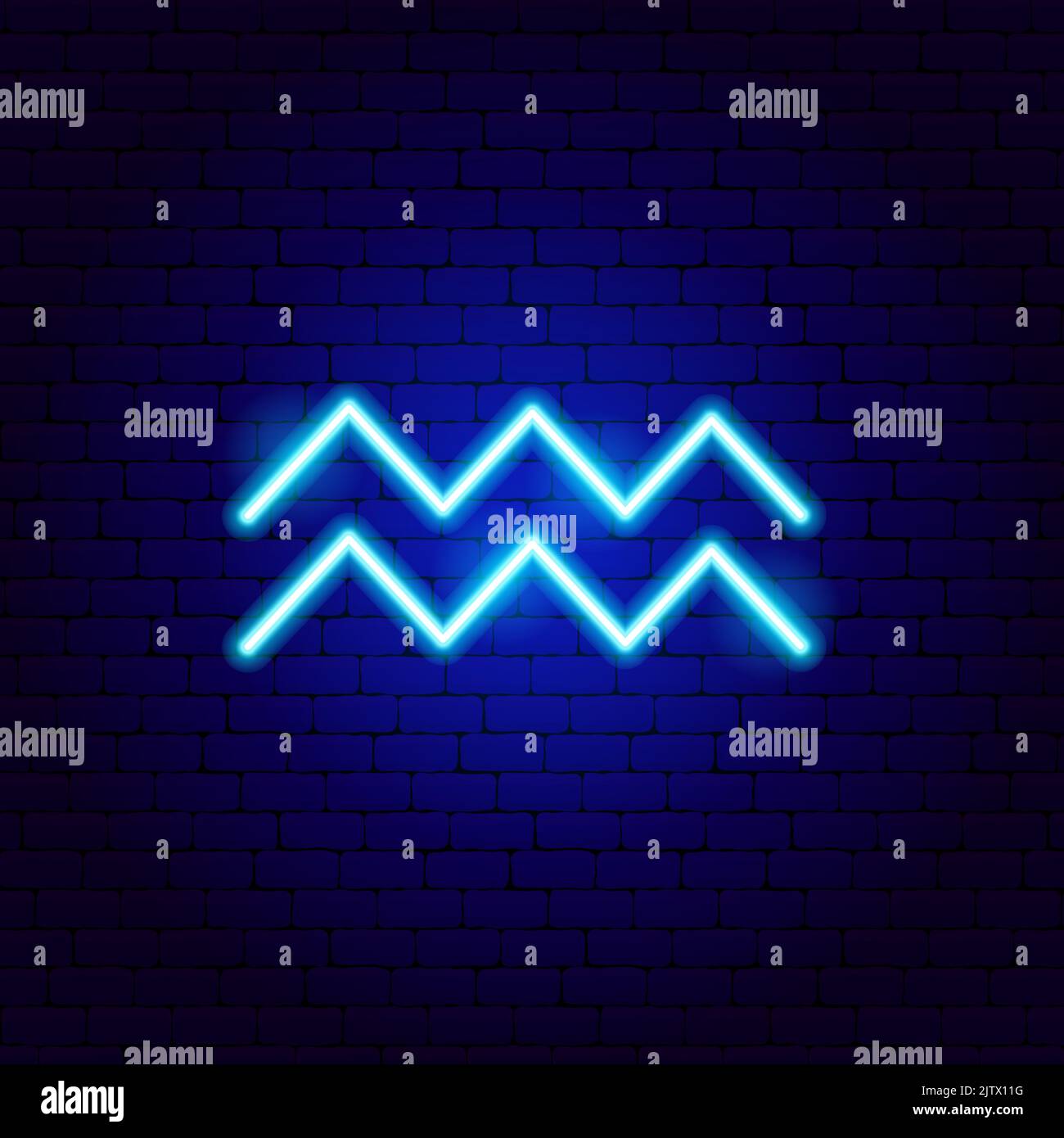 Aquarius Zodiac Neon Sign Stock Vector Image & Art - Alamy
