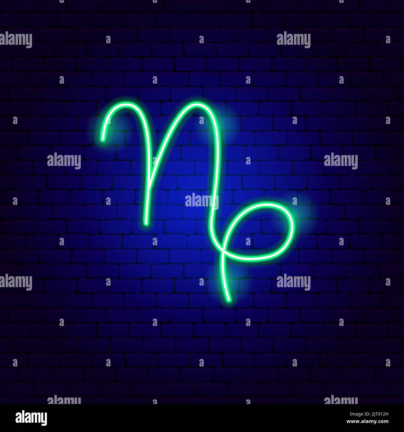 Capricorn Zodiac Neon Sign Stock Vector Image & Art - Alamy