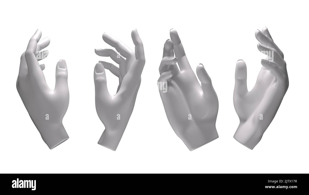 mannequin hand set in different poses gestures and angles - 3d ...