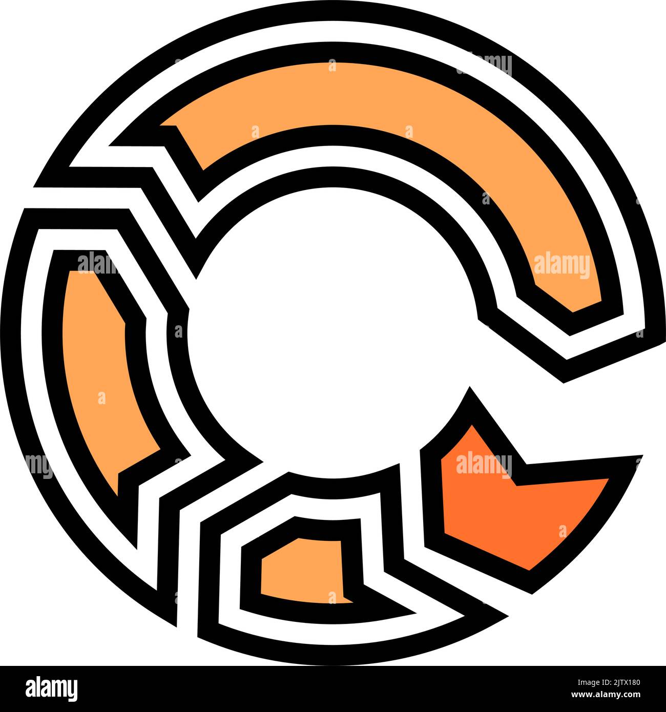 circle arrow color icon vector illustration Stock Vector Image & Art ...