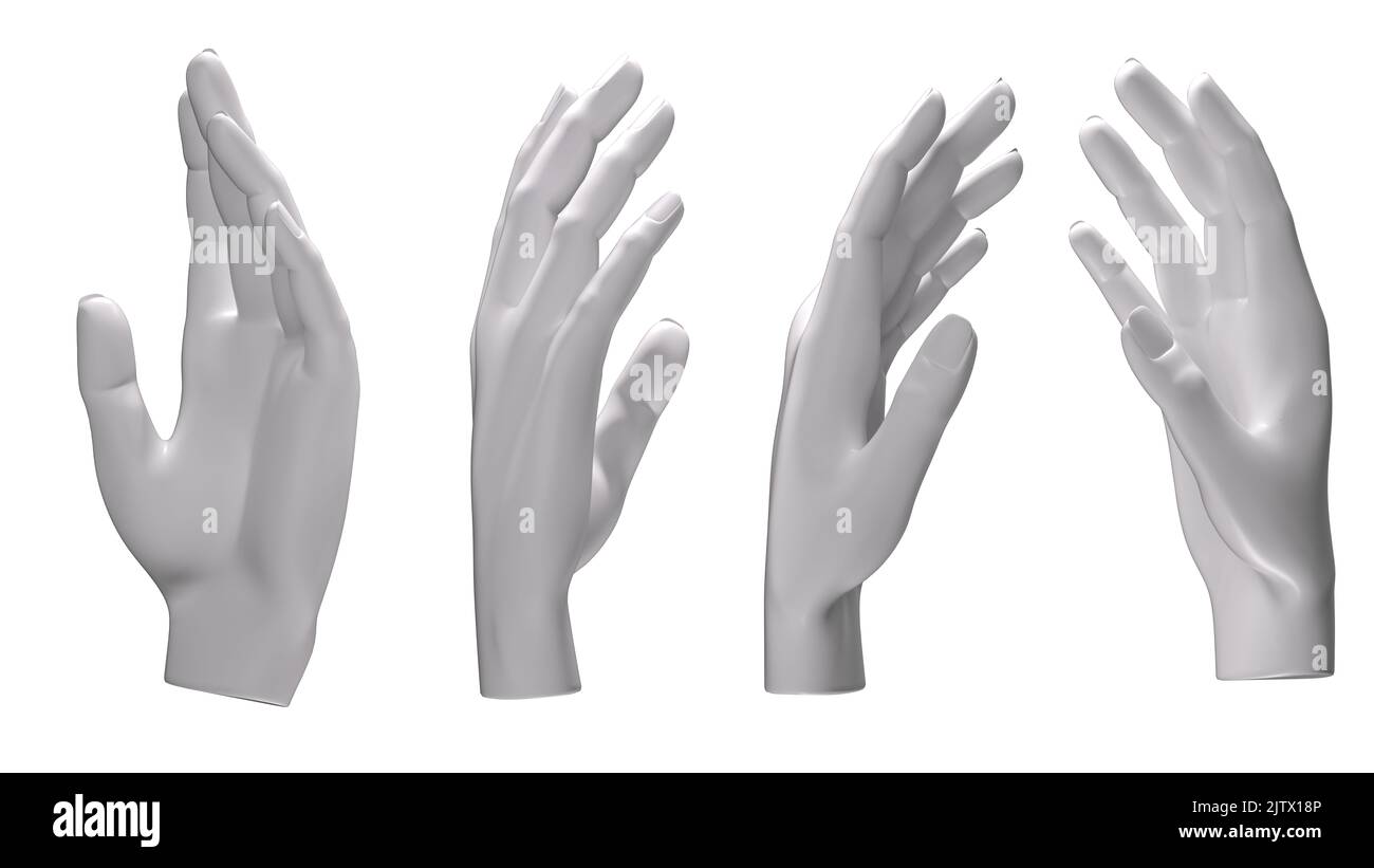 mannequin hand set in different poses gestures and angles - 3d ...