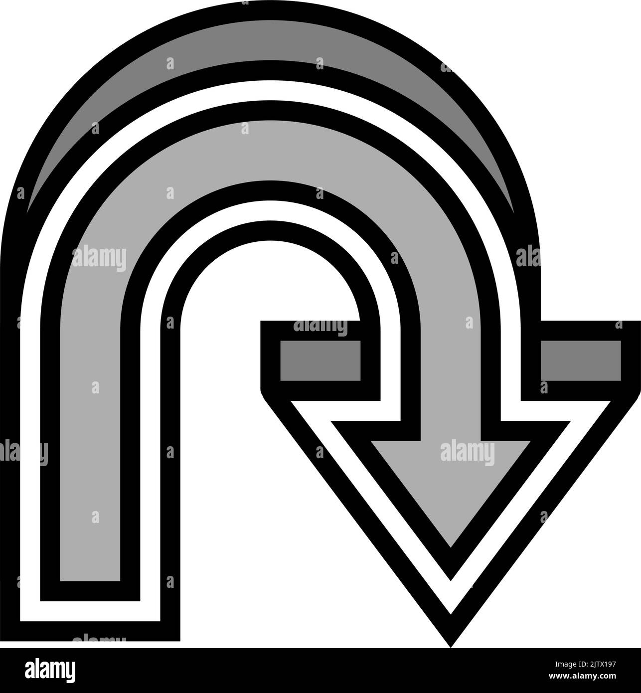 down arrow color icon vector illustration Stock Vector Image & Art - Alamy