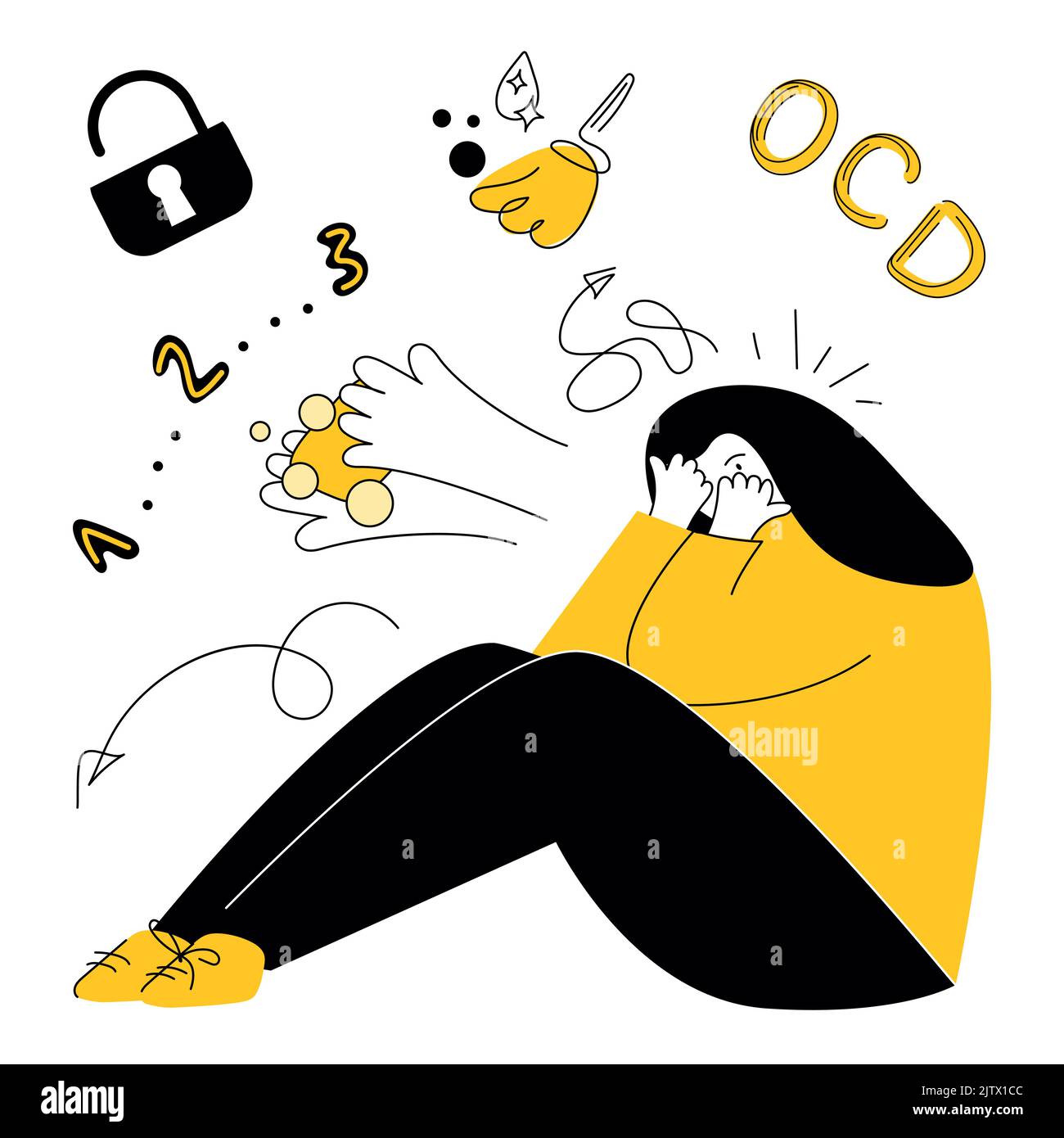 Woman has symptoms obsessive compulsive disorder, intrusive thoughts ...