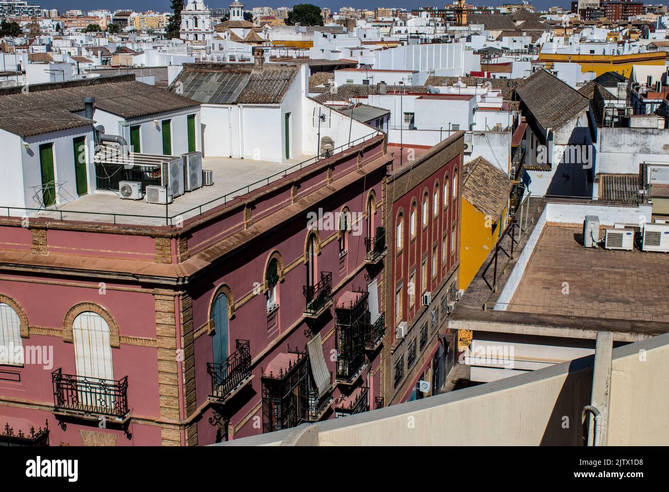 Seville, Spain - September 01, 2022 Cityscape and architecture of ...