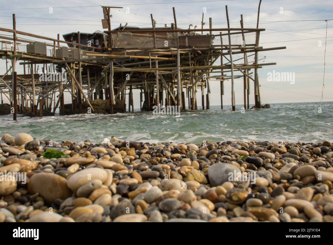 Image of a pebble beach with overflow background. Vacation in Abruzzo ...