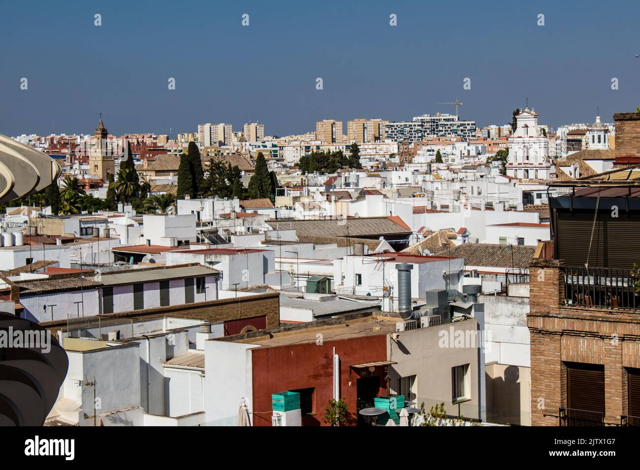 Seville, Spain - September 01, 2022 Cityscape and architecture of ...