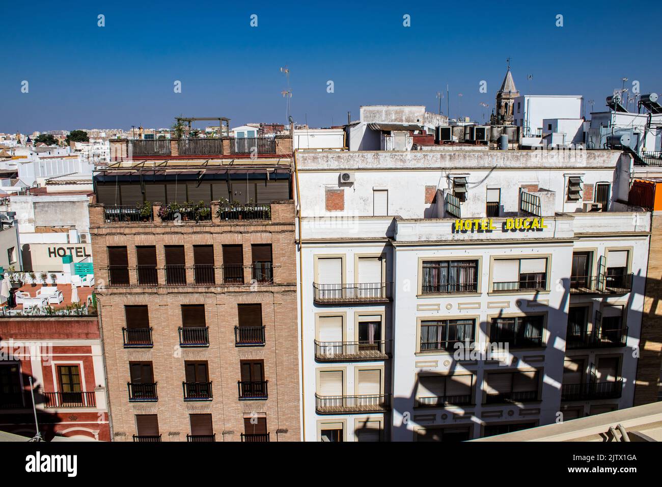 Seville, Spain - September 01, 2022 Cityscape and architecture of ...
