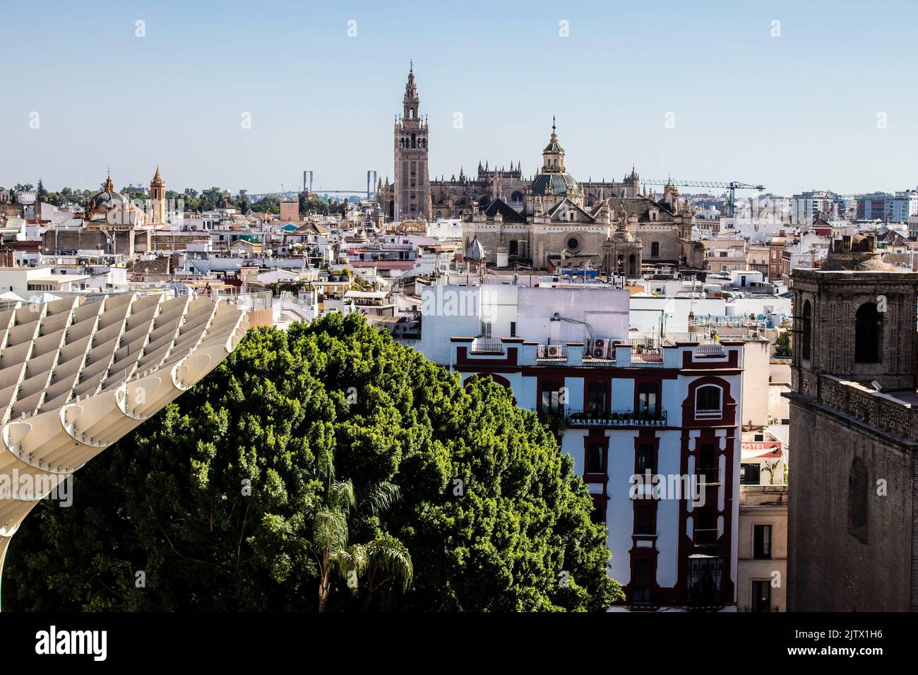 Seville, Spain - September 01, 2022 Cityscape and architecture of ...