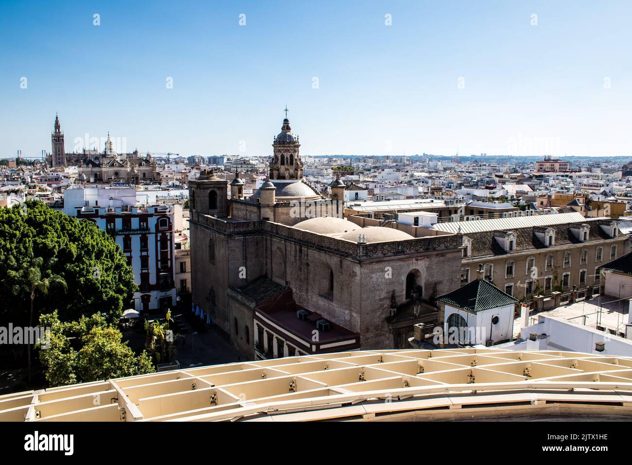 Seville, Spain - September 01, 2022 Cityscape and architecture of ...