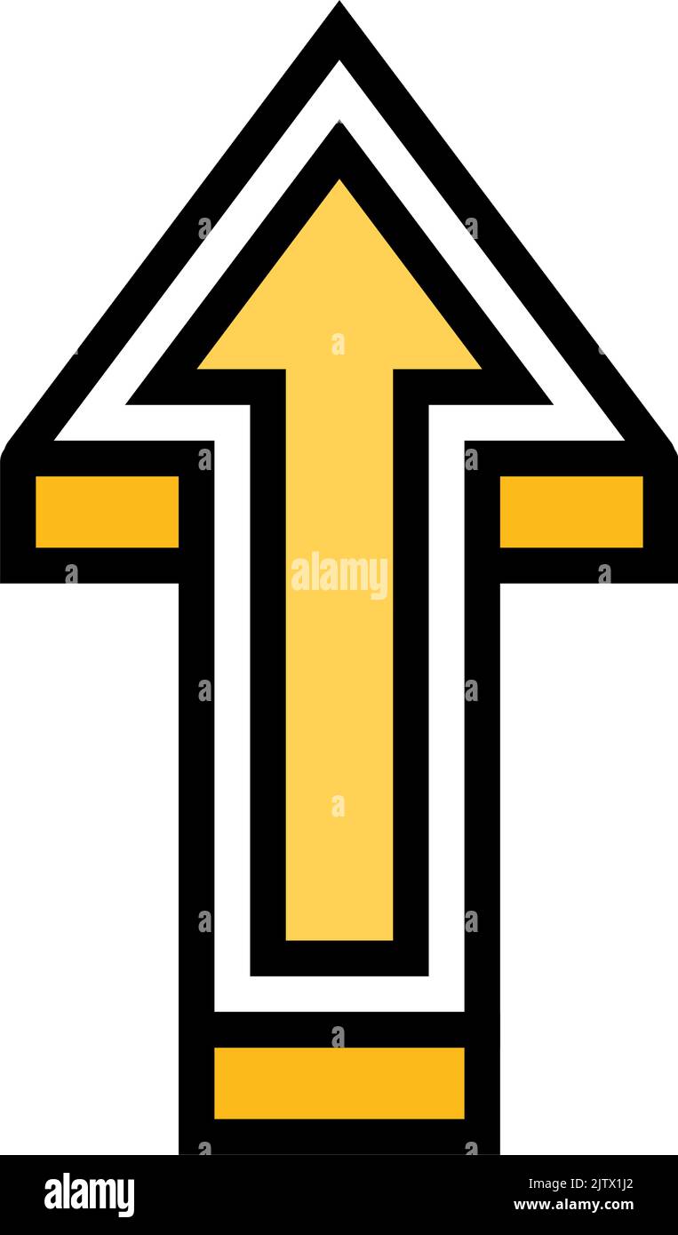 up arrow color icon vector illustration Stock Vector Image & Art - Alamy