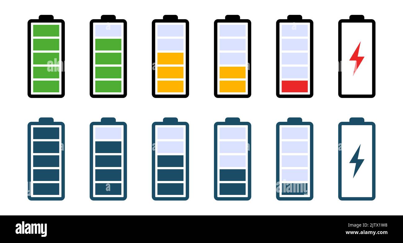 High quality flat charge battery icon. Pictogram, icon set ...