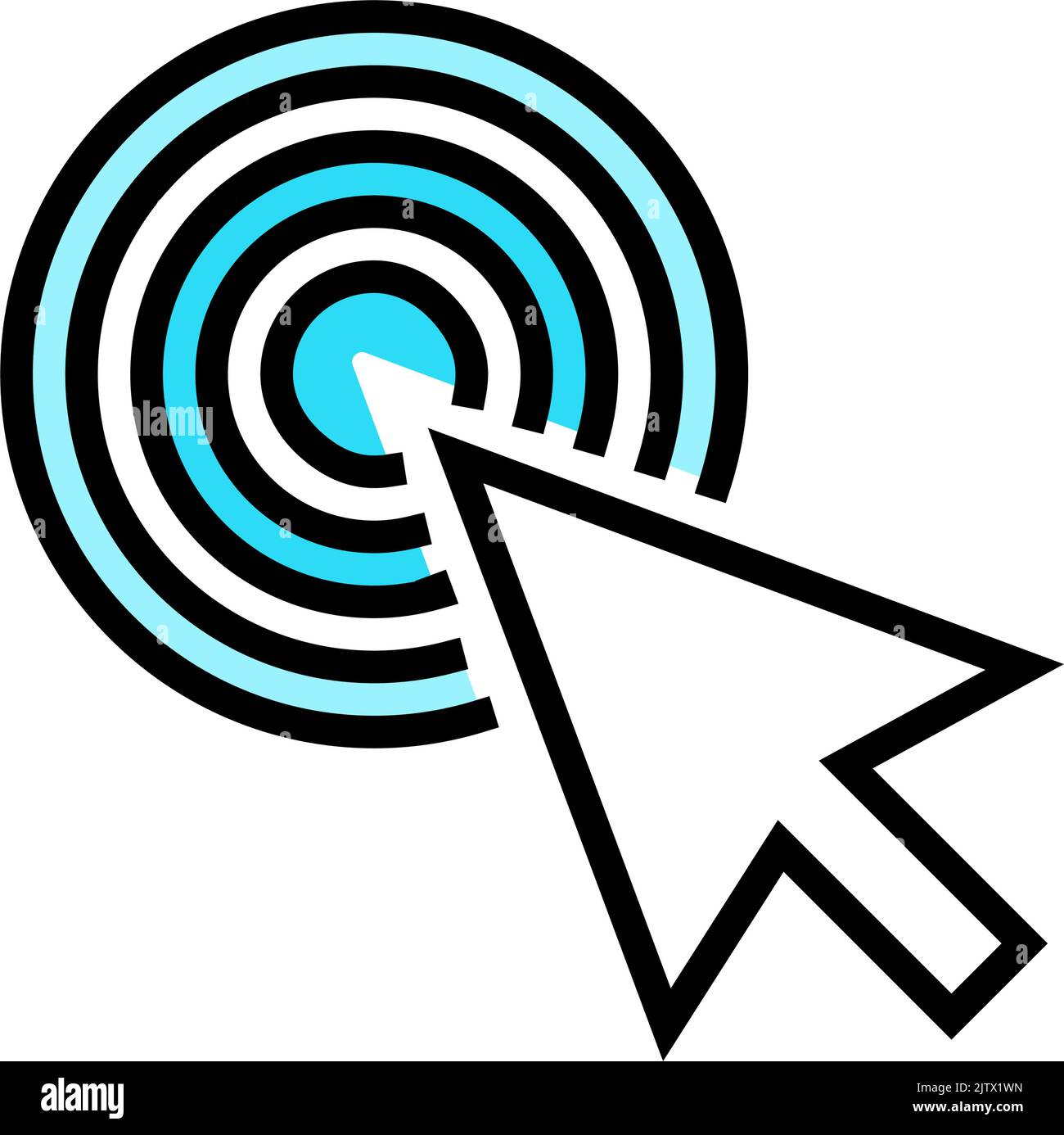 pointer arrow color icon vector illustration Stock Vector Image & Art ...