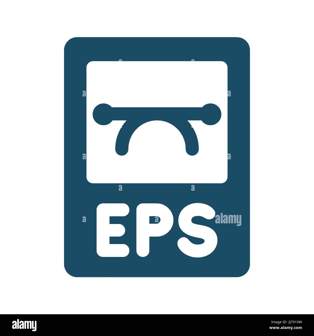 High quality dark blue flat eps vector file extension icon. Pictogram ...