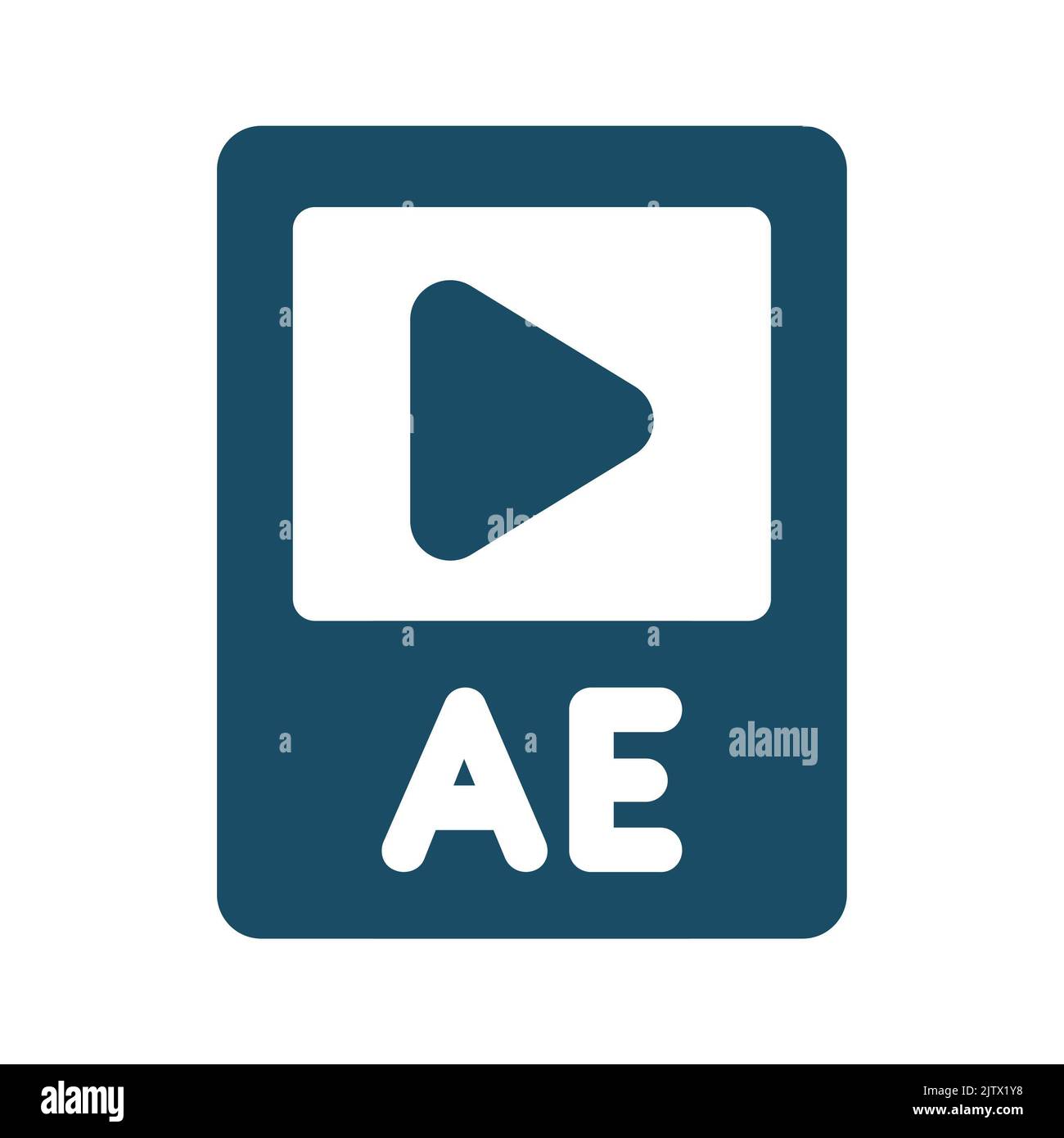 High quality dark blue flat after effects file extension icon ...