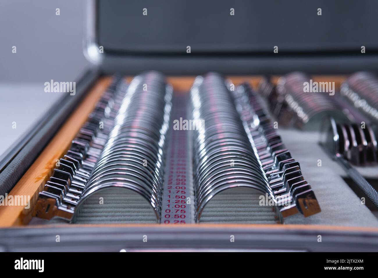 Portfolio full of work items of an optometrist. Lenses with different ...