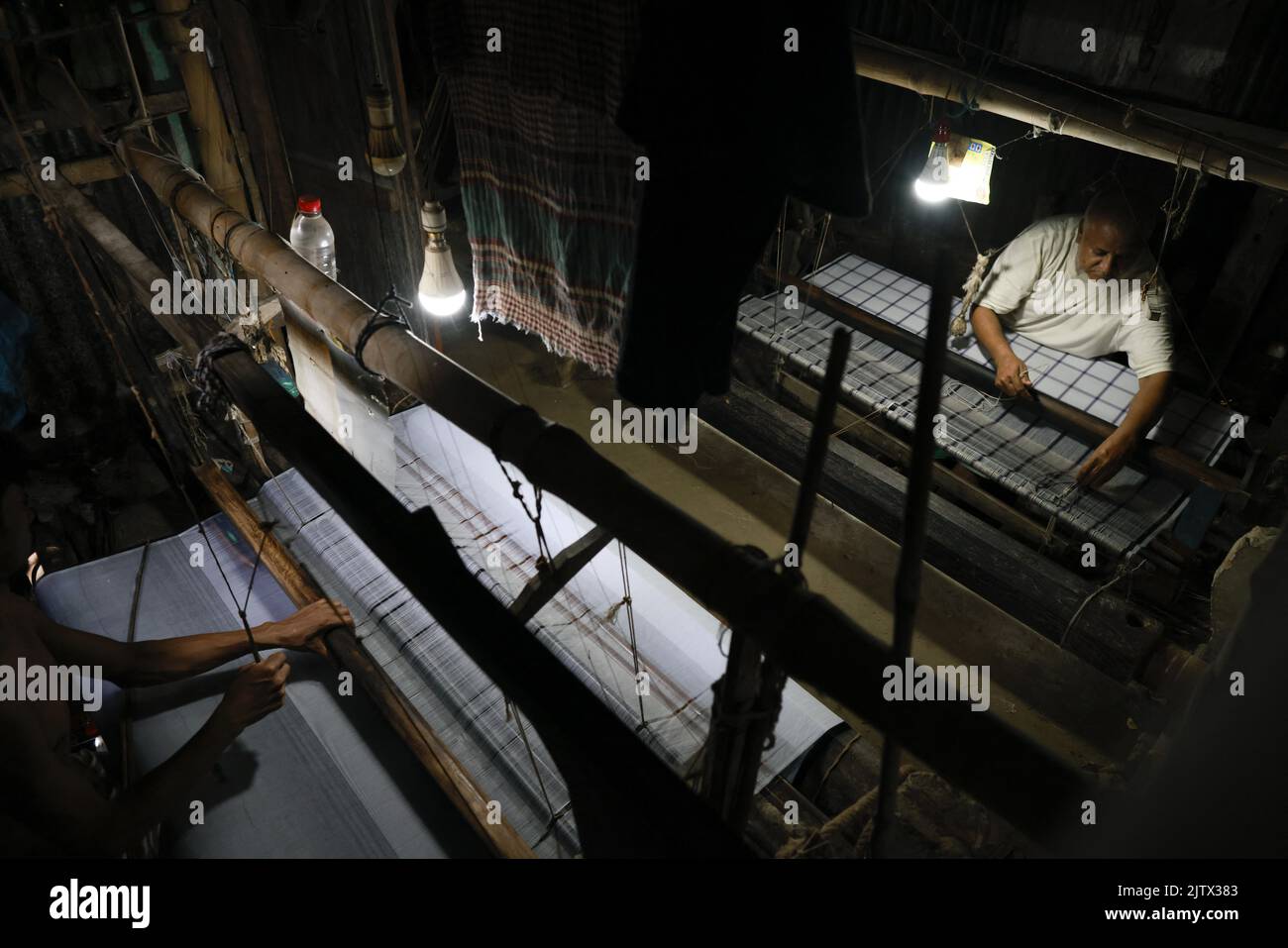 Weaver Mohammad Kawsar, the last generation to carry forward the handloom tradition, waves ...