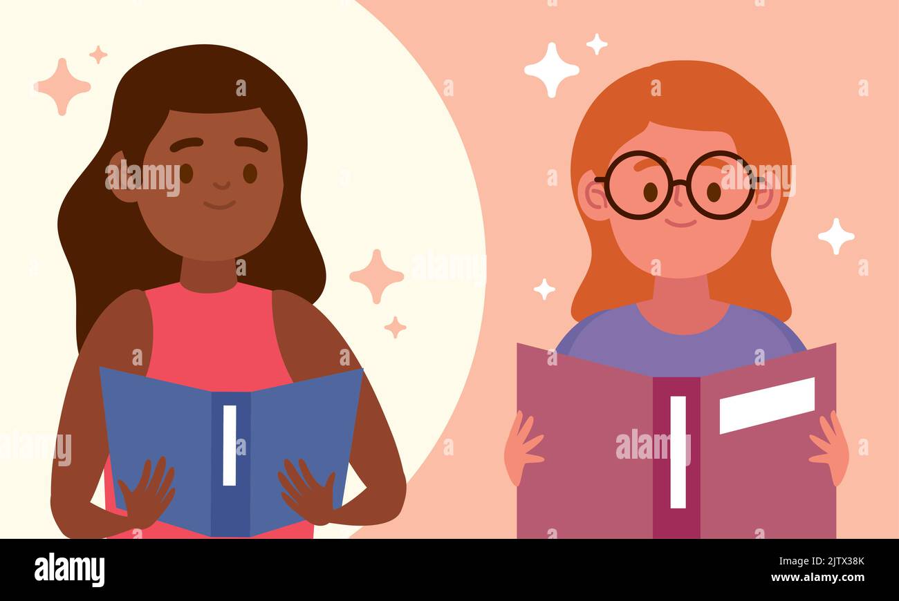 little girls reading books Stock Vector Image & Art - Alamy little girls reading books Stock Vector Image & Art - Alamy