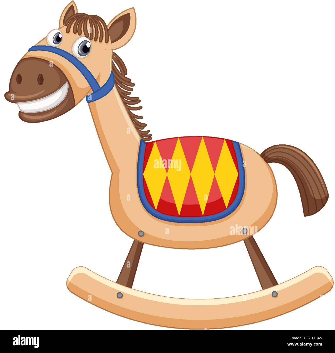 Isolated rocking horse for kids illustration Stock Vector Image & Art ...