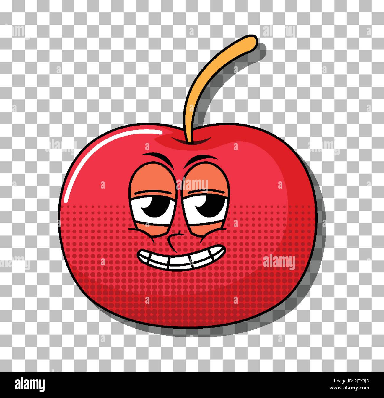 Red apple with facial expression illustration Stock Vector Image & Art ...